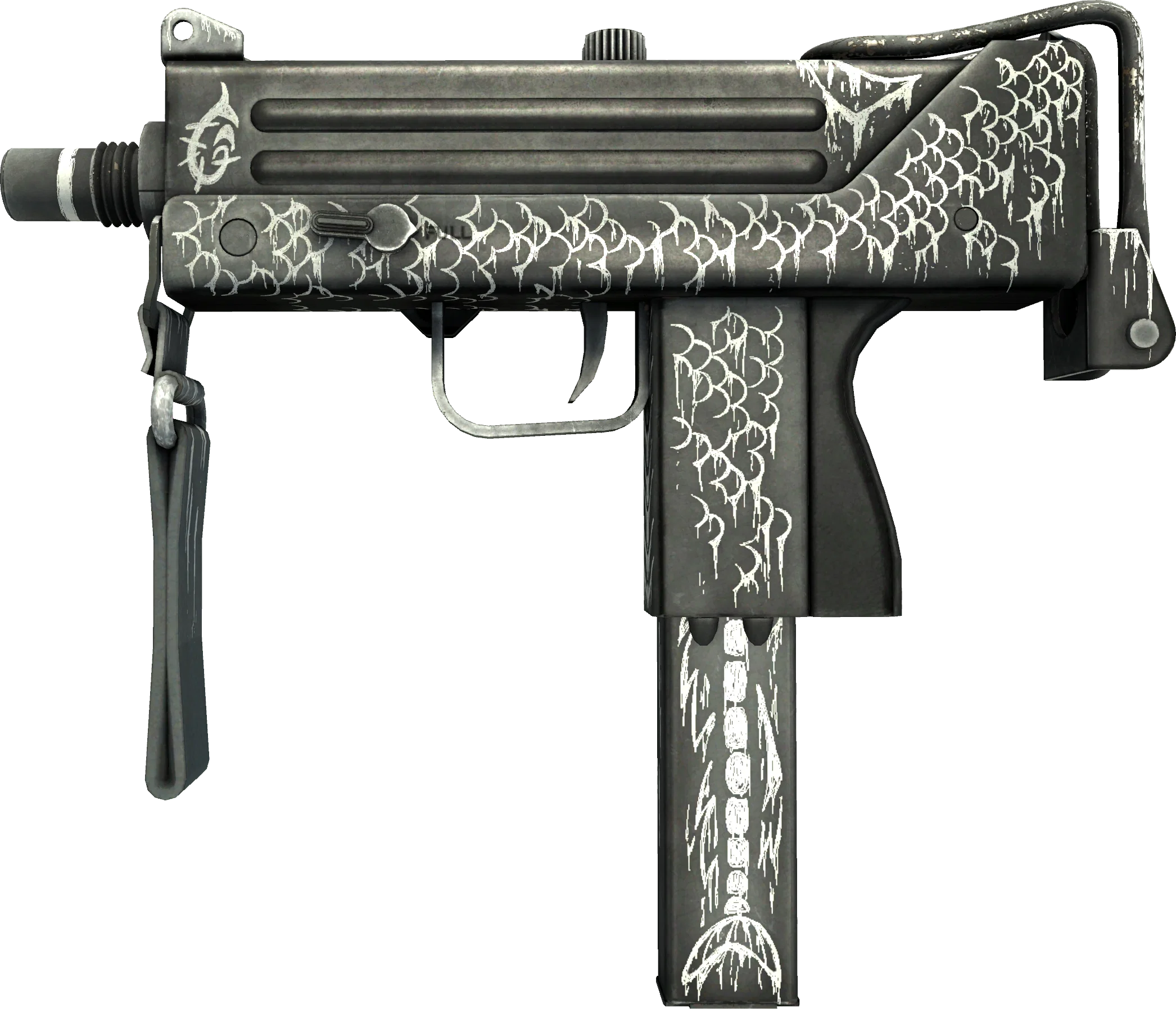 Buy MAC-10 | Whitefish (Battle-Scarred) | SkinBaron